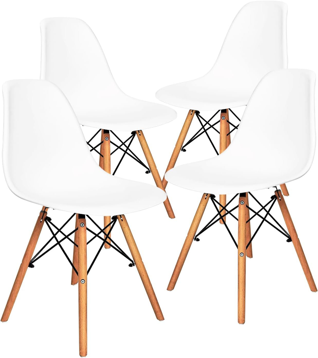 Corrigan Studio® Tyina Modern Dining Chairs, Shell Plastic Seat With ...