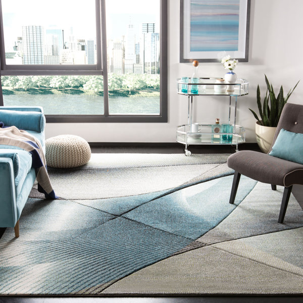 Orren Ellis Vilica Performance Abstract Rug & Reviews | Wayfair