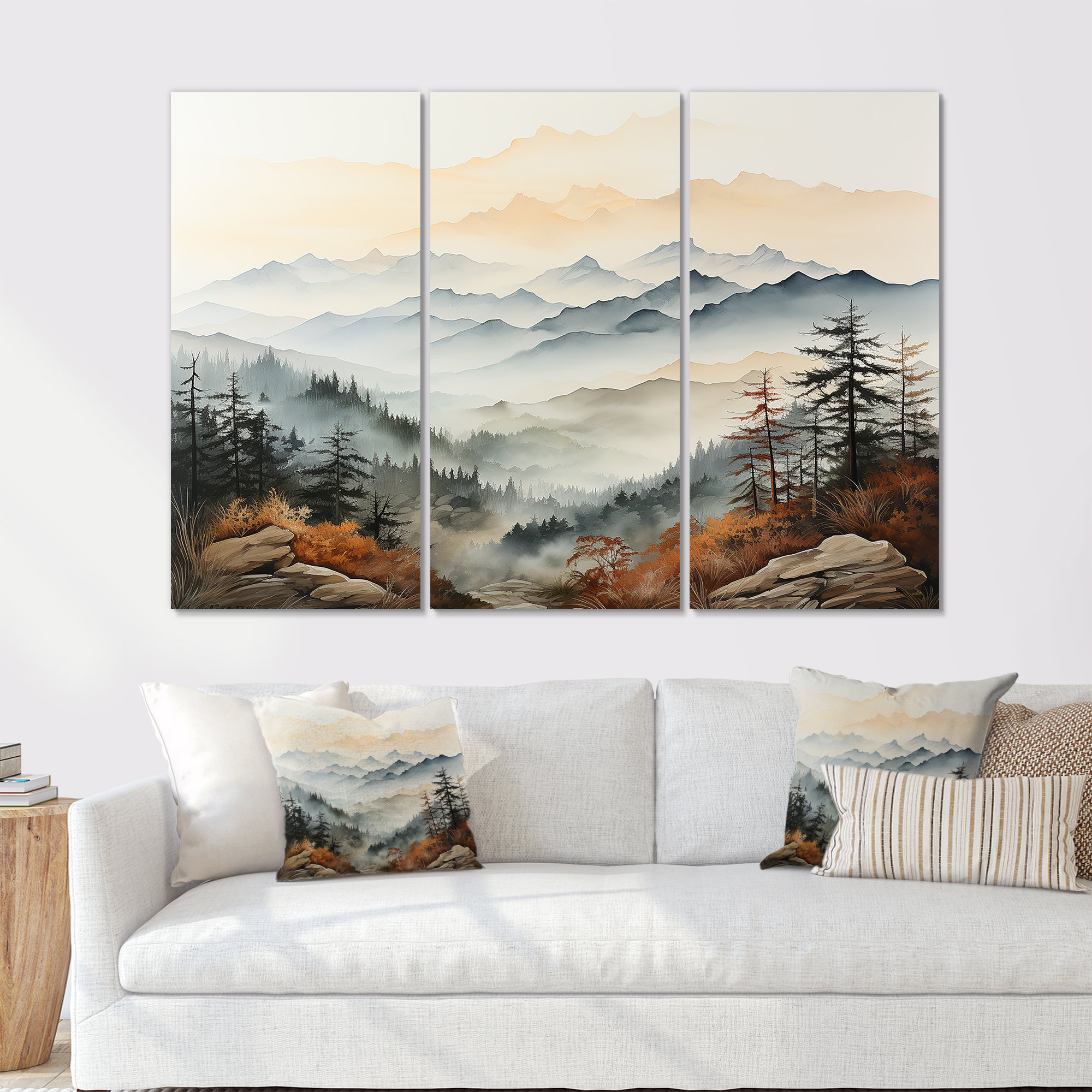 Millwood Pines Mountain Morning Whisperes I - Landscape Mountains Wall ...