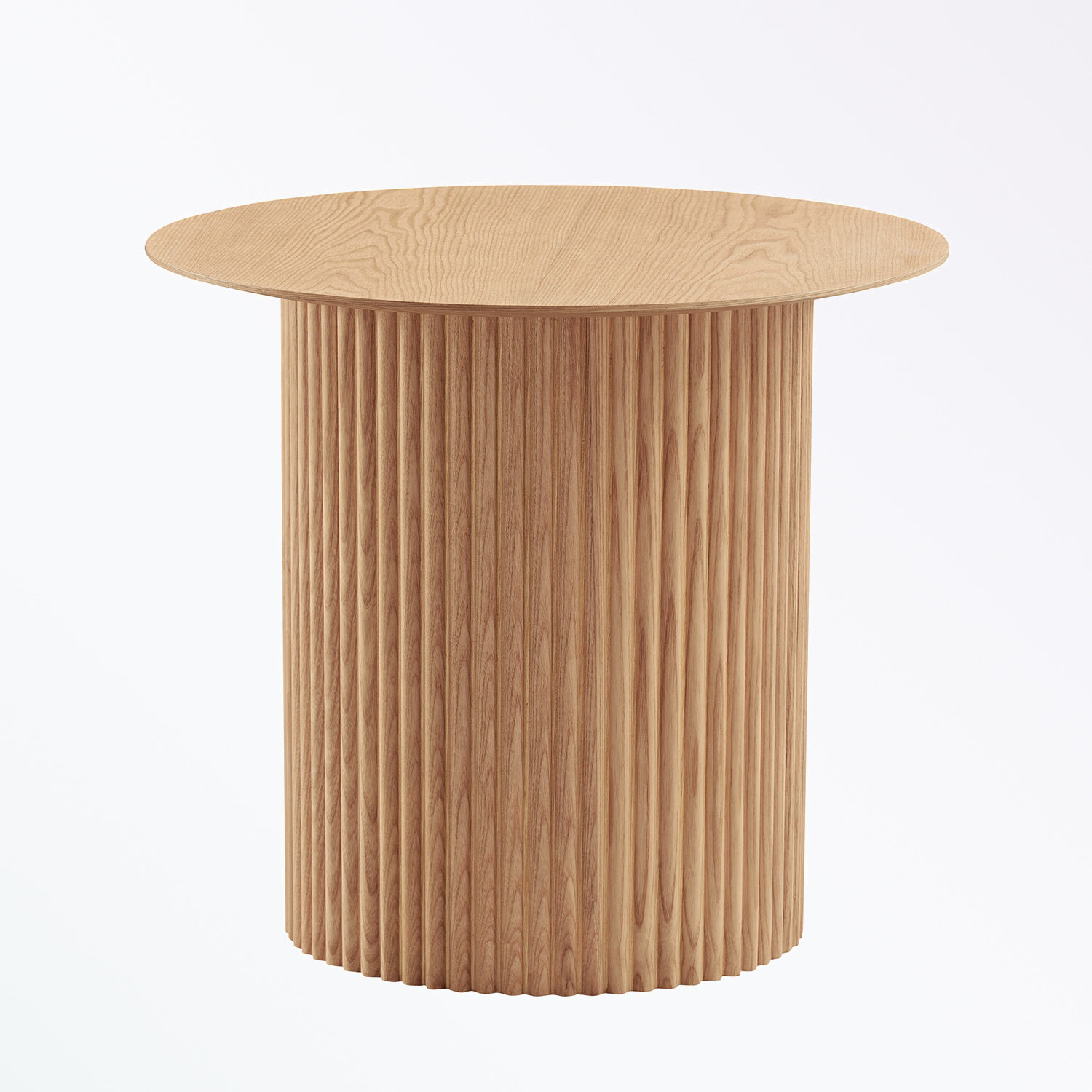 Hokku Designs Round Fluted end Table with sturdy base | Wayfair