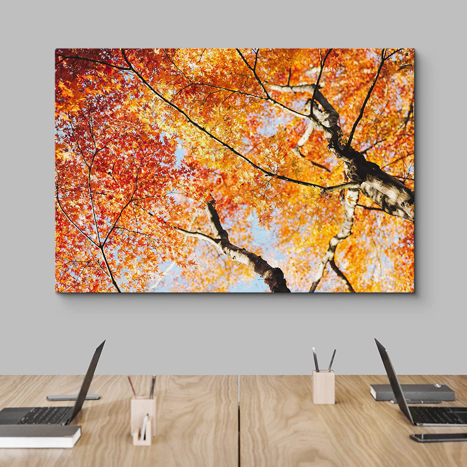 IDEA4WALL Multicolor Orange Yellow Autumn Trees Nature Wilderness ...