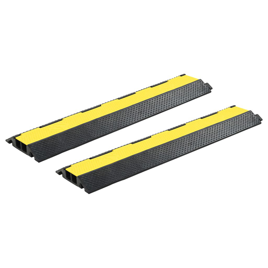 Vidaxl Cable Protector Ramps 2 Pcs 2 Channels Rubber 40.0 "(2X142834 ...