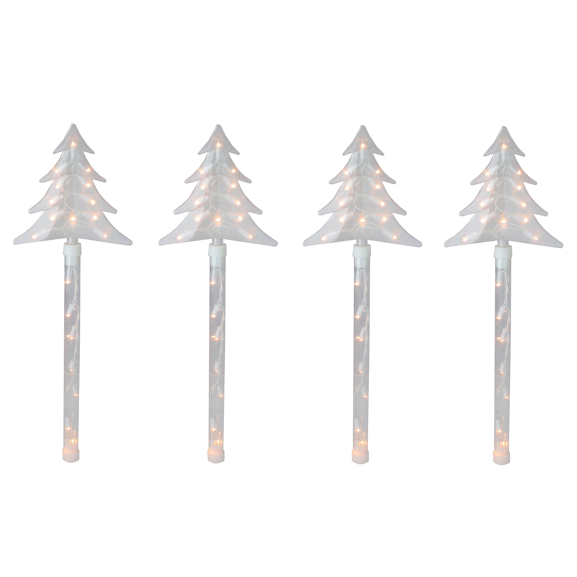Northlight Seasonal Lighted Christmas Tree Pathway Marker with Lawn ...