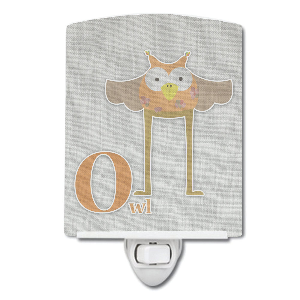Caroline's Treasures Alphabet O for Owl Ceramic Night Light - Wayfair ...