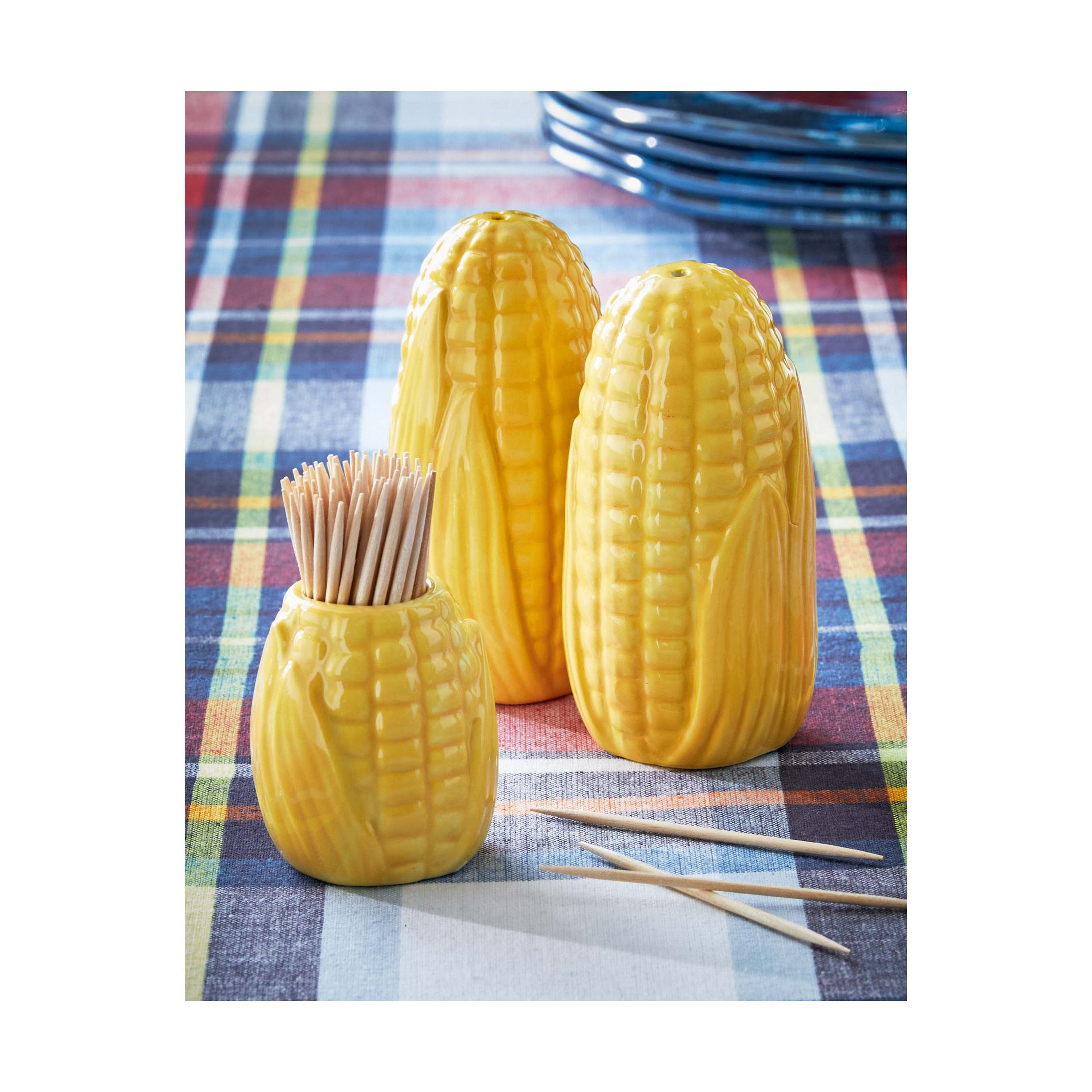 The Holiday Aisle® Corn Toothpick Holder Set | Wayfair
