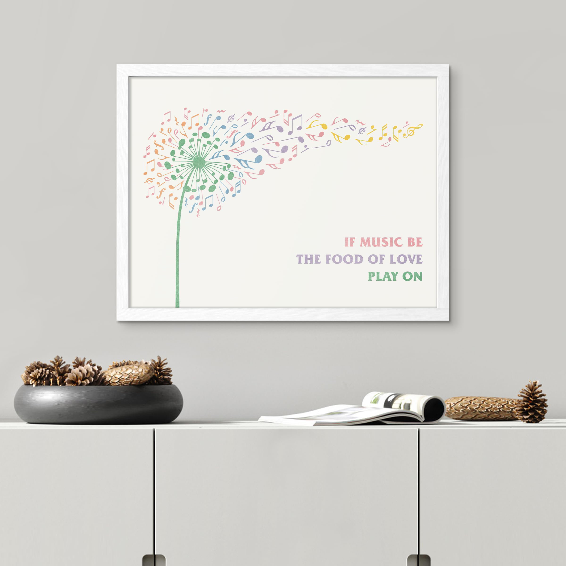 SIGNLEADER " If Music Be The Food Of Love Play On Wall Art William ...