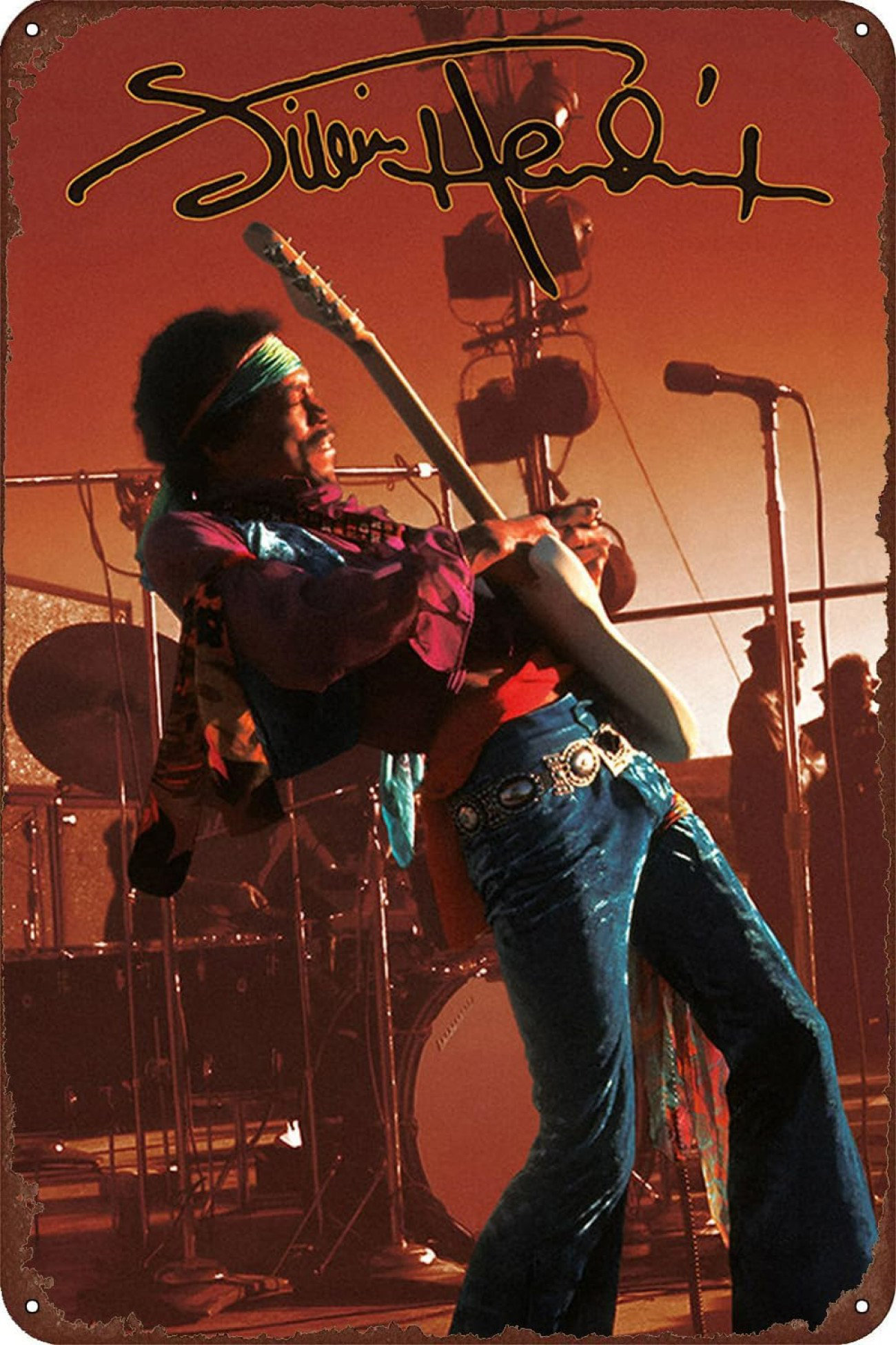 Winston Porter Vintage Metal Signs Jimi Live Poster Hendrix Classic ...
