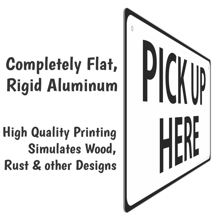 ATX CUSTOM SIGNS Pick Up Here Sign White And Black - Wayfair Canada