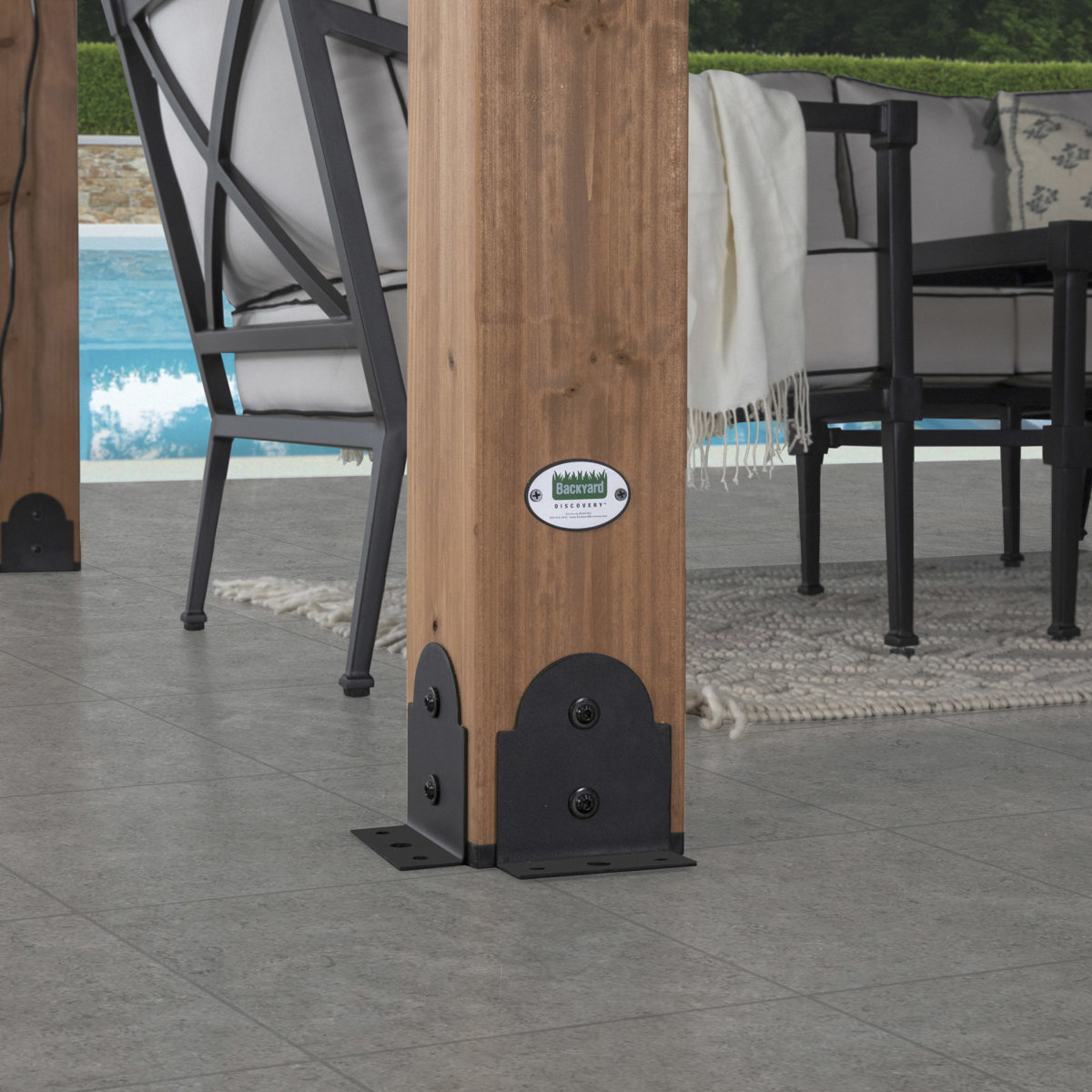 Backyard Discovery Norwood 12' x 10' Cedar Wood Outdoor Patio Gazebo ...