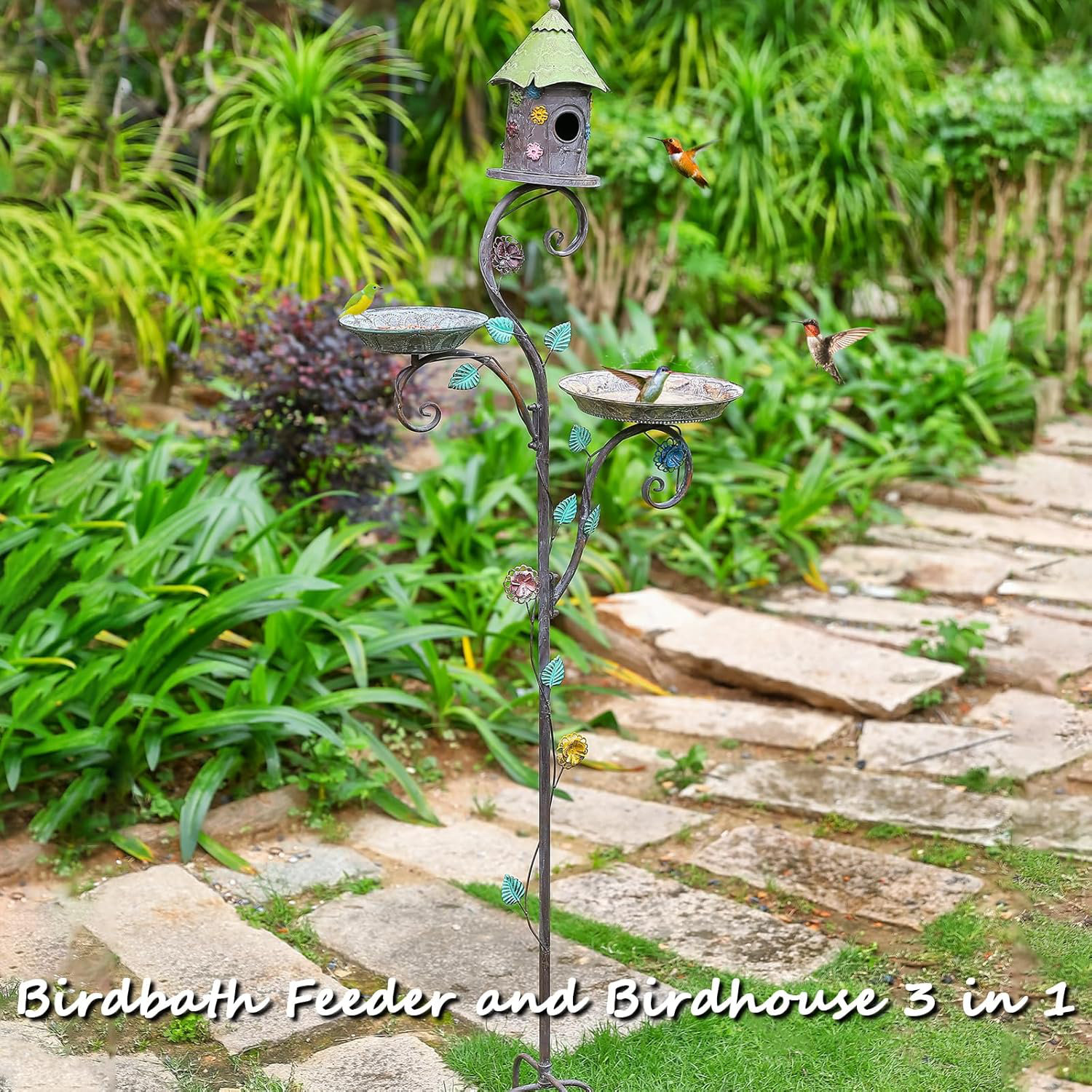 Rosalind Wheeler 71" H Bird Baths For Outdoors, Bird Baths And Bird ...