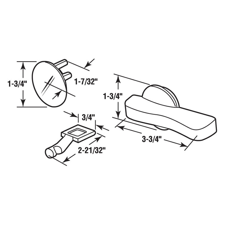 Prime-Line Concealed ADA Latch W/Jumbo Lever Set, Flat Tip Bolt, Cast ...