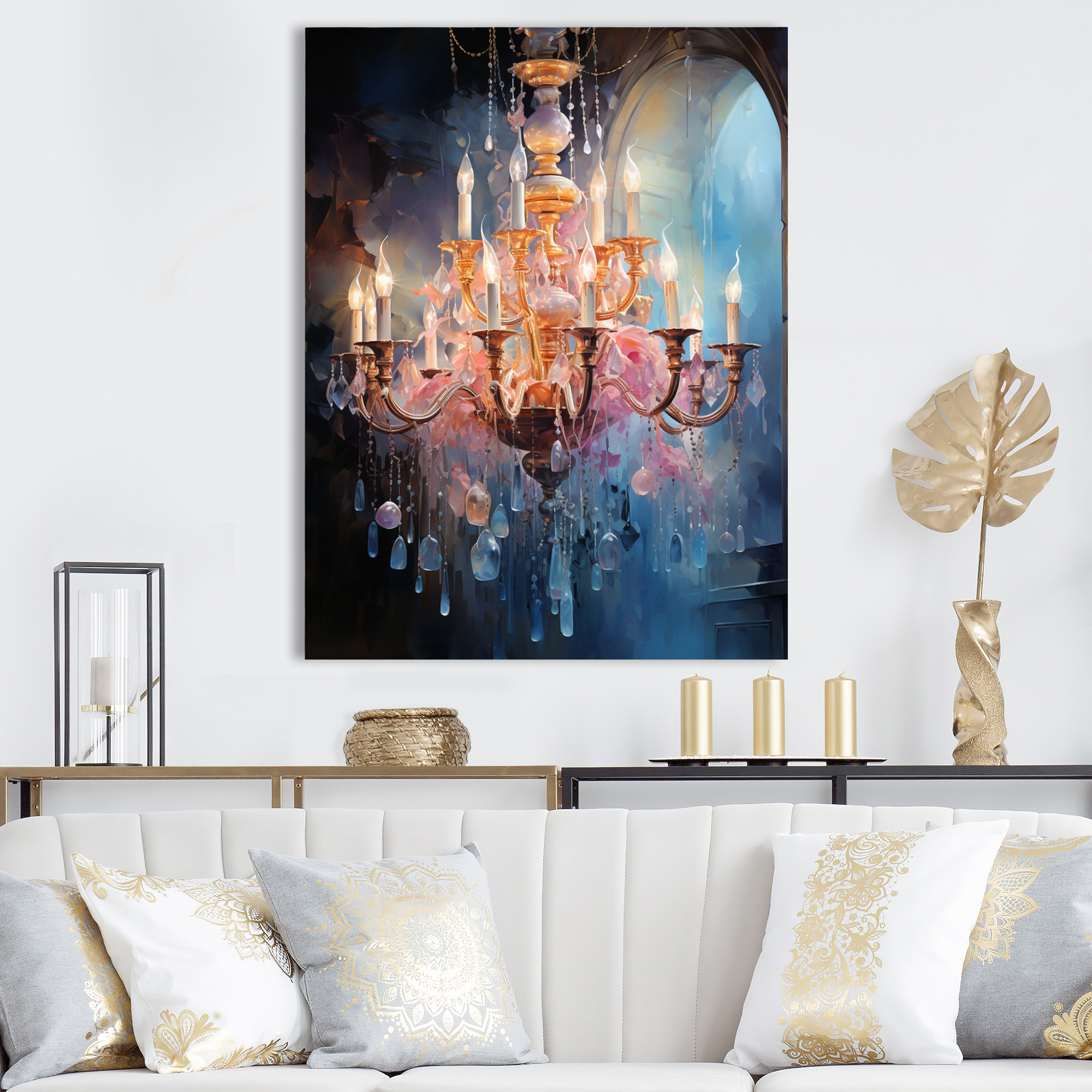 Winston Porter Chandelier Glimmering Symphony Pointillism II - Print on ...