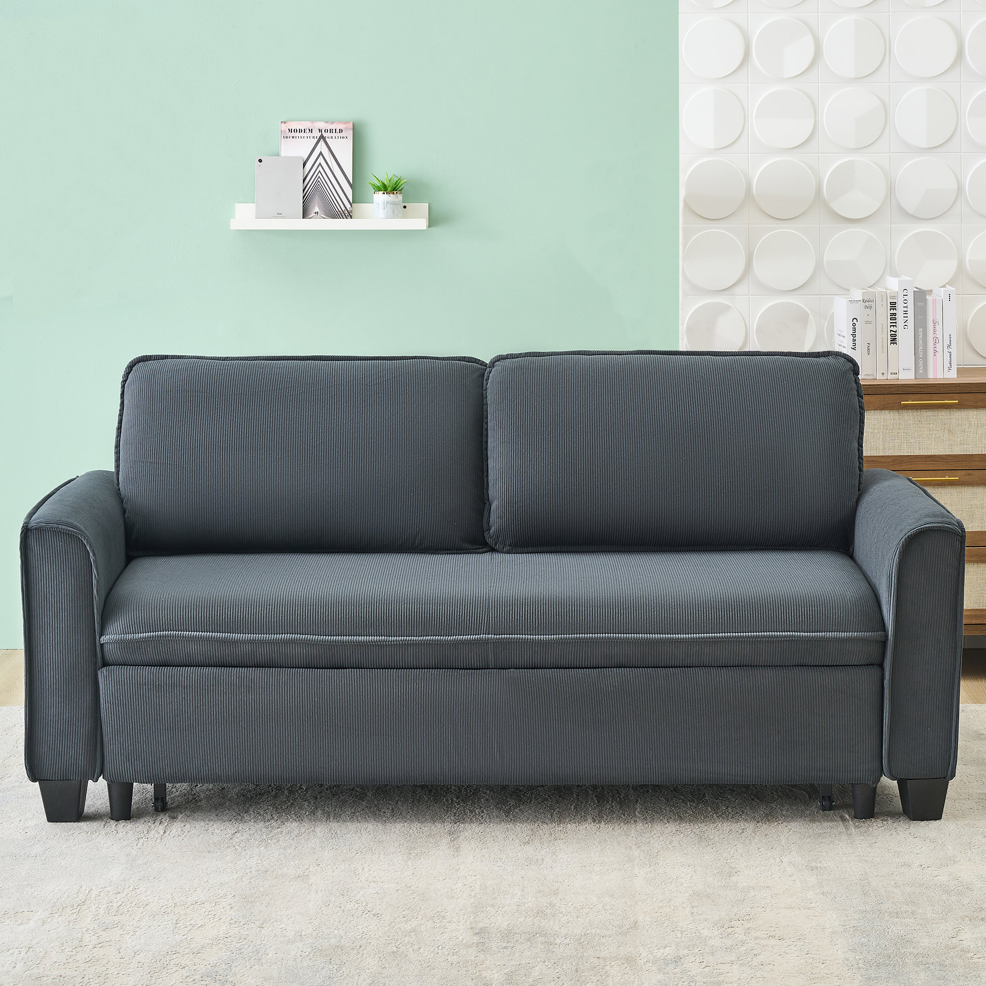 Latitude Run® 78 "Polyester Blend Sofa Bed With Three Adjustable Gears ...