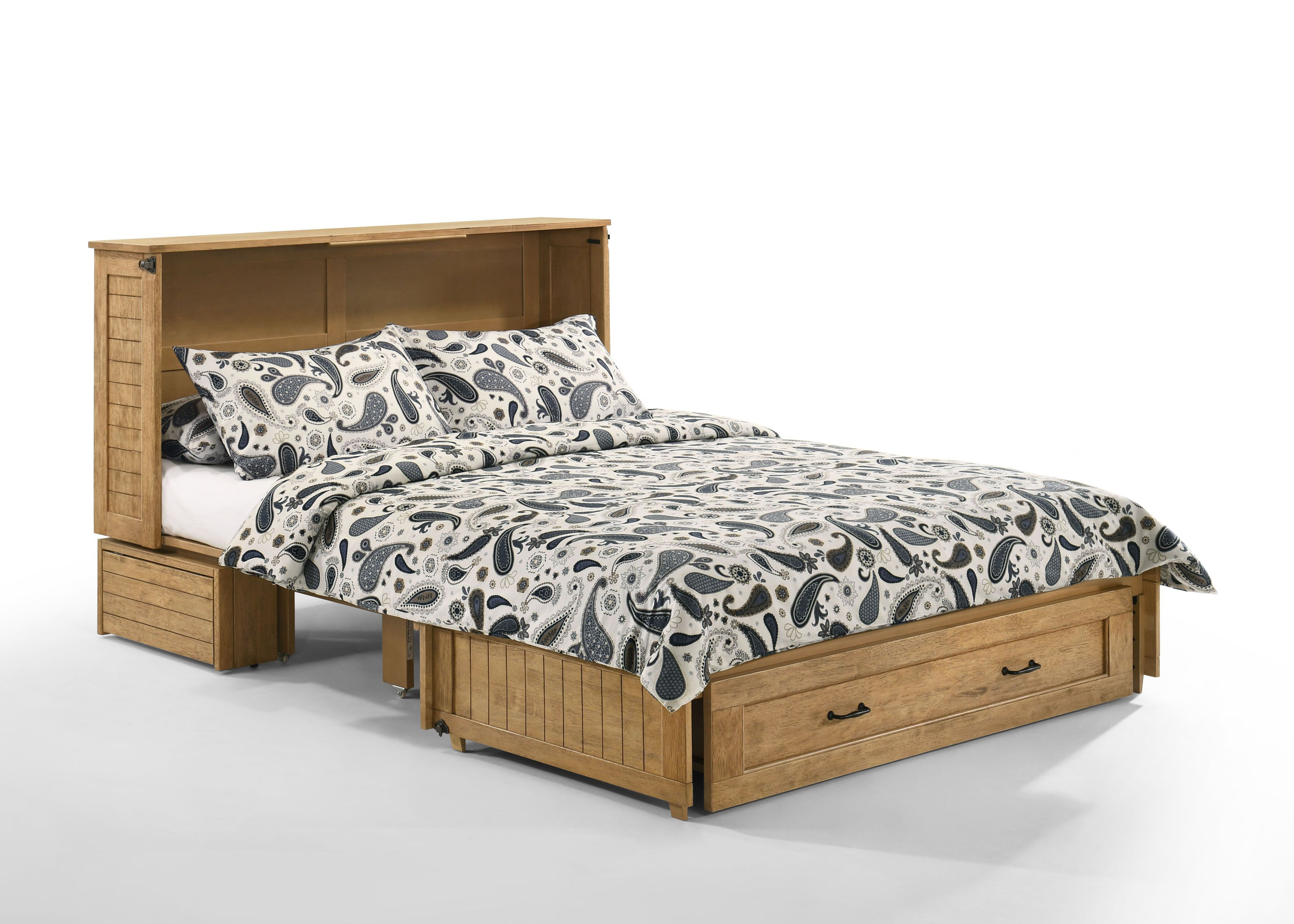 Night & Day Furniture Poppy Cabinet Murphy Bed with Storage and USB ...