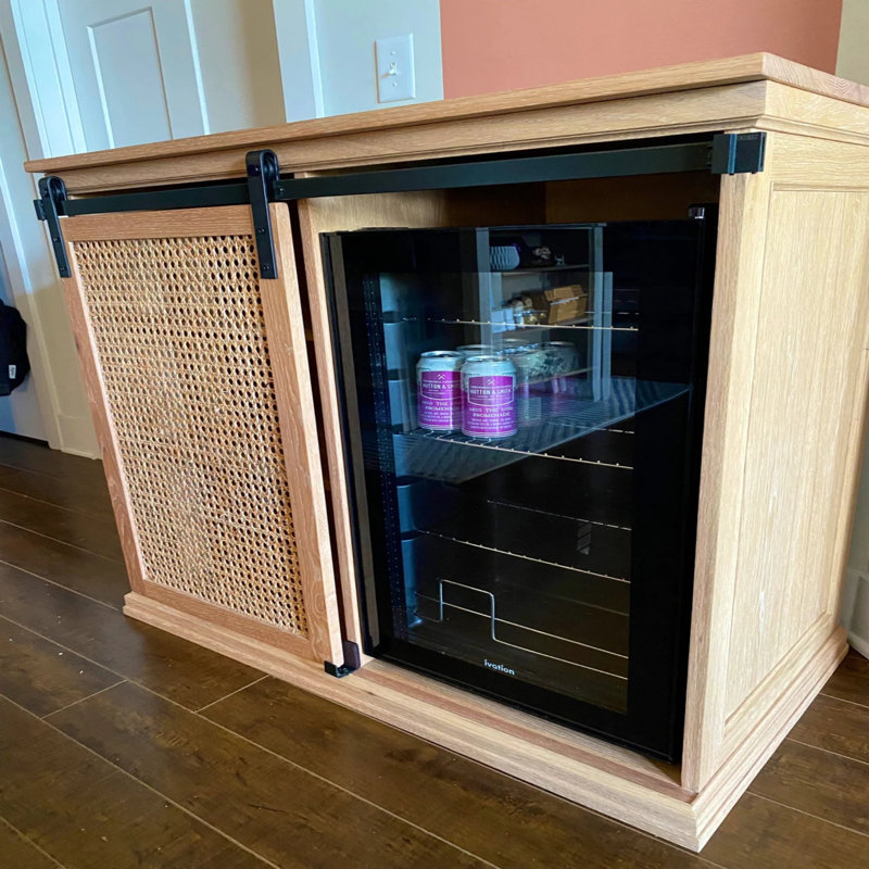 Bayou Breeze Carsandra Wood Bar Cabinet With Storage For 101 Can Mini ...
