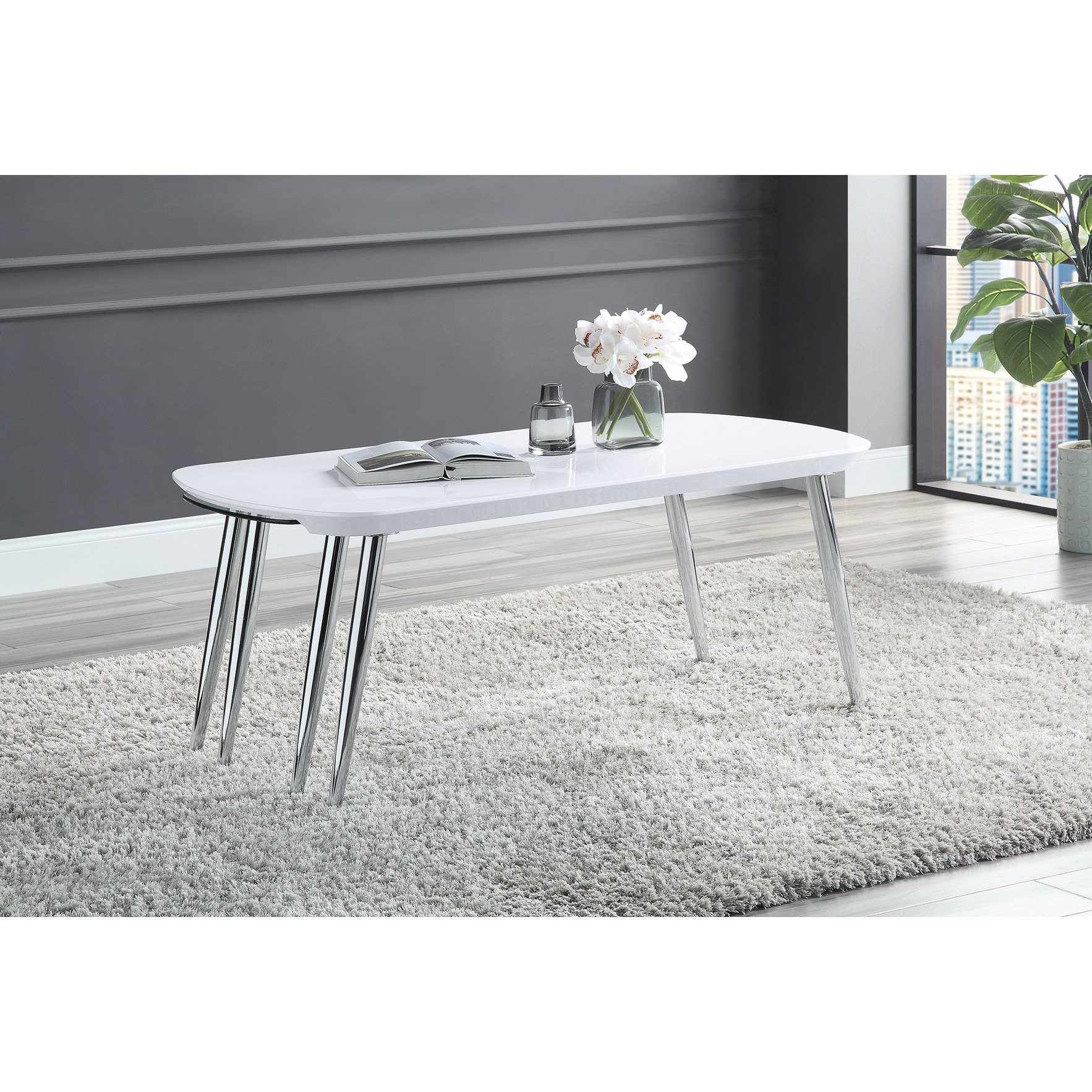 Corrigan Studio Patina Chrome Coffee Table - Wayfair Canada