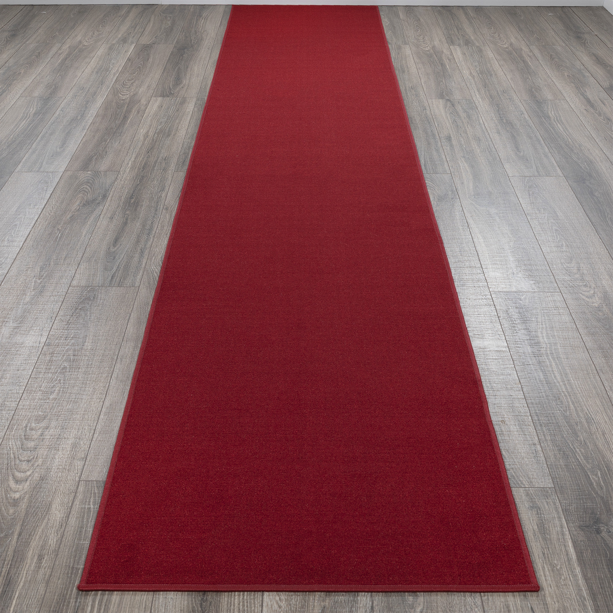 Latitude Run® Maximilien Machine Washable Non-Slip Solid Red Area Rug ...
