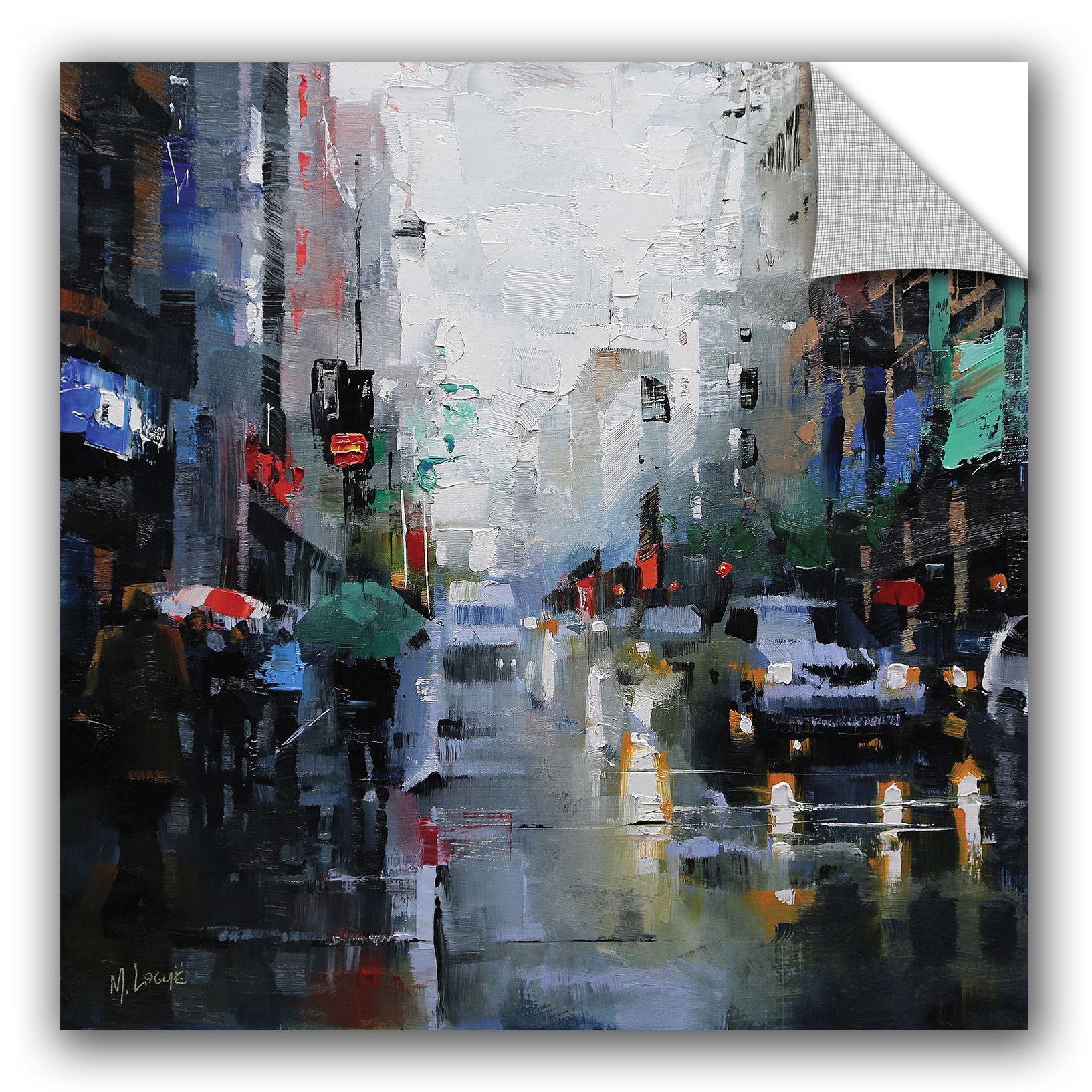 ArtWall Mark Lague St. Catherine Street Rain Removable Wall Decal | Wayfair
