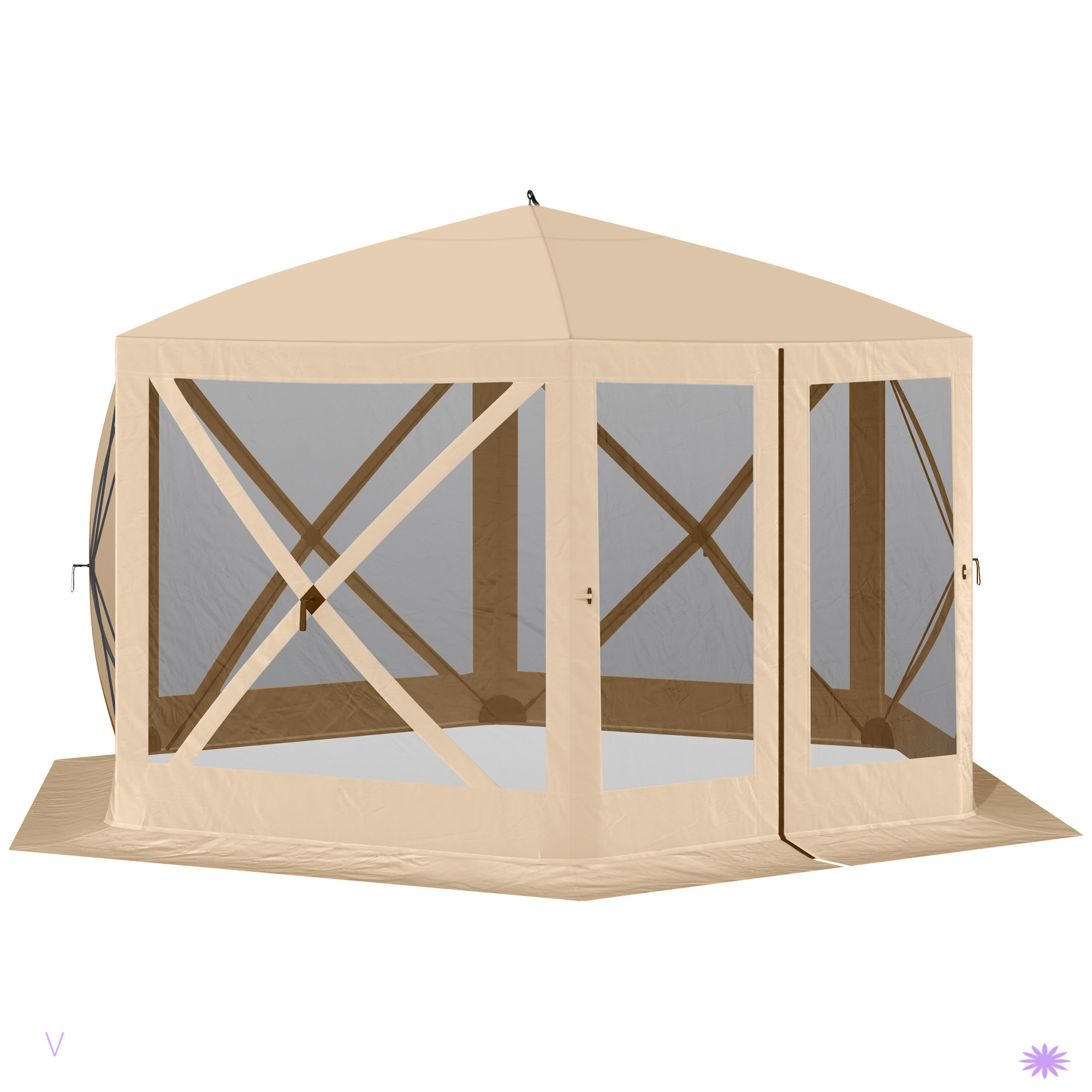 VODYXSEP Hexagon Screen House, Pop Up Tent Portable Gazebo Canopy ...