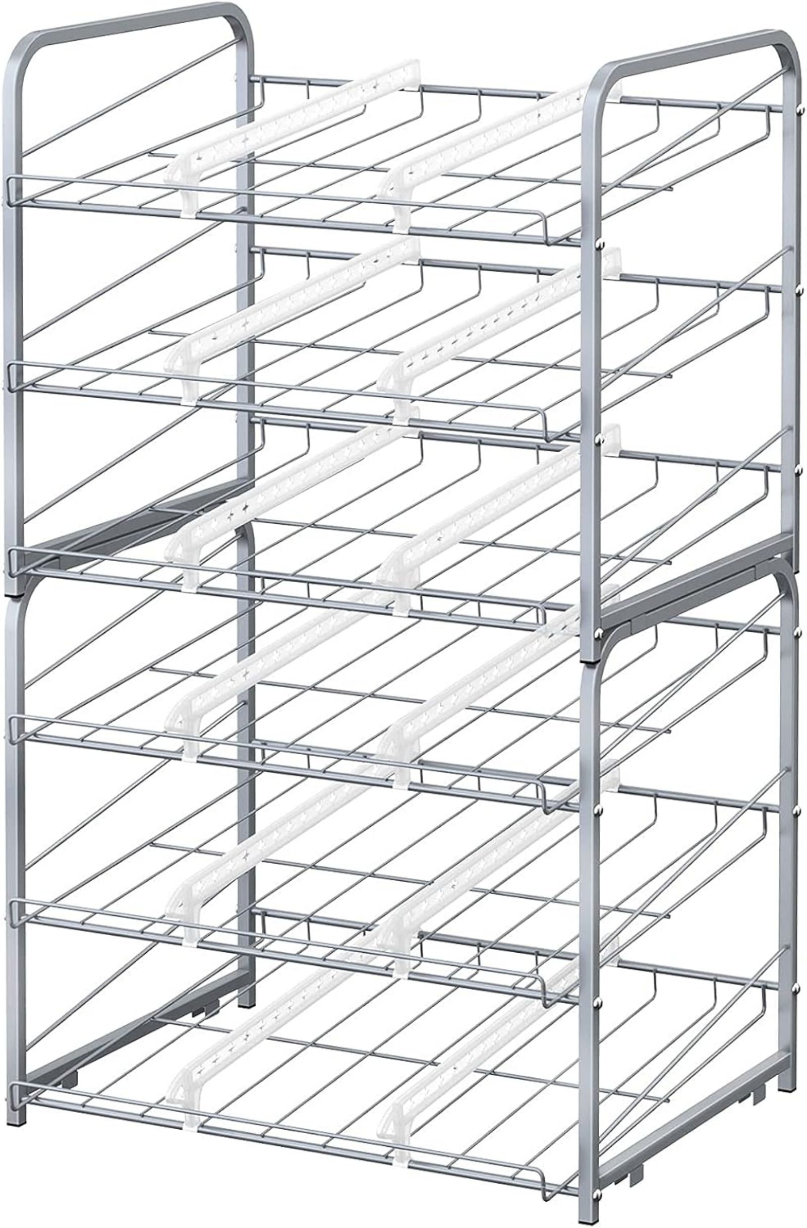 Orren Ellis Stackable Can Rack Organizer 2 Pack, Can Storage Dispenser ...