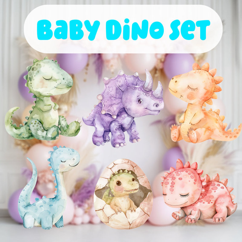 UniQstiQ Dinosaur Party Props, Baby Shower, Birthday Cutouts, Yard ...