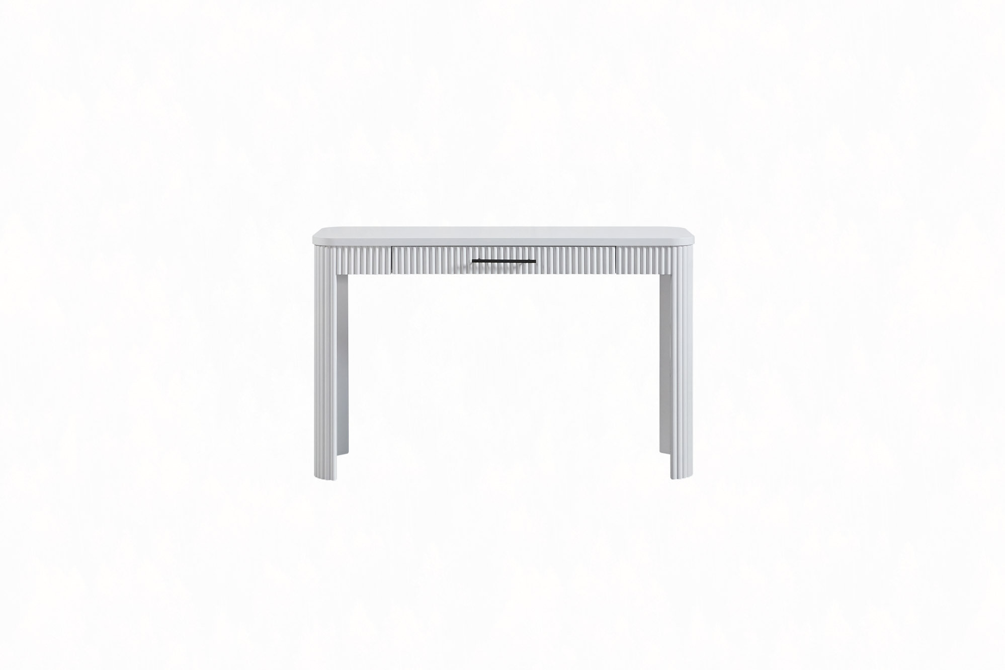 17 Stories Transitional Writing Desk W/ Reeded Drawer Front | Natural ...