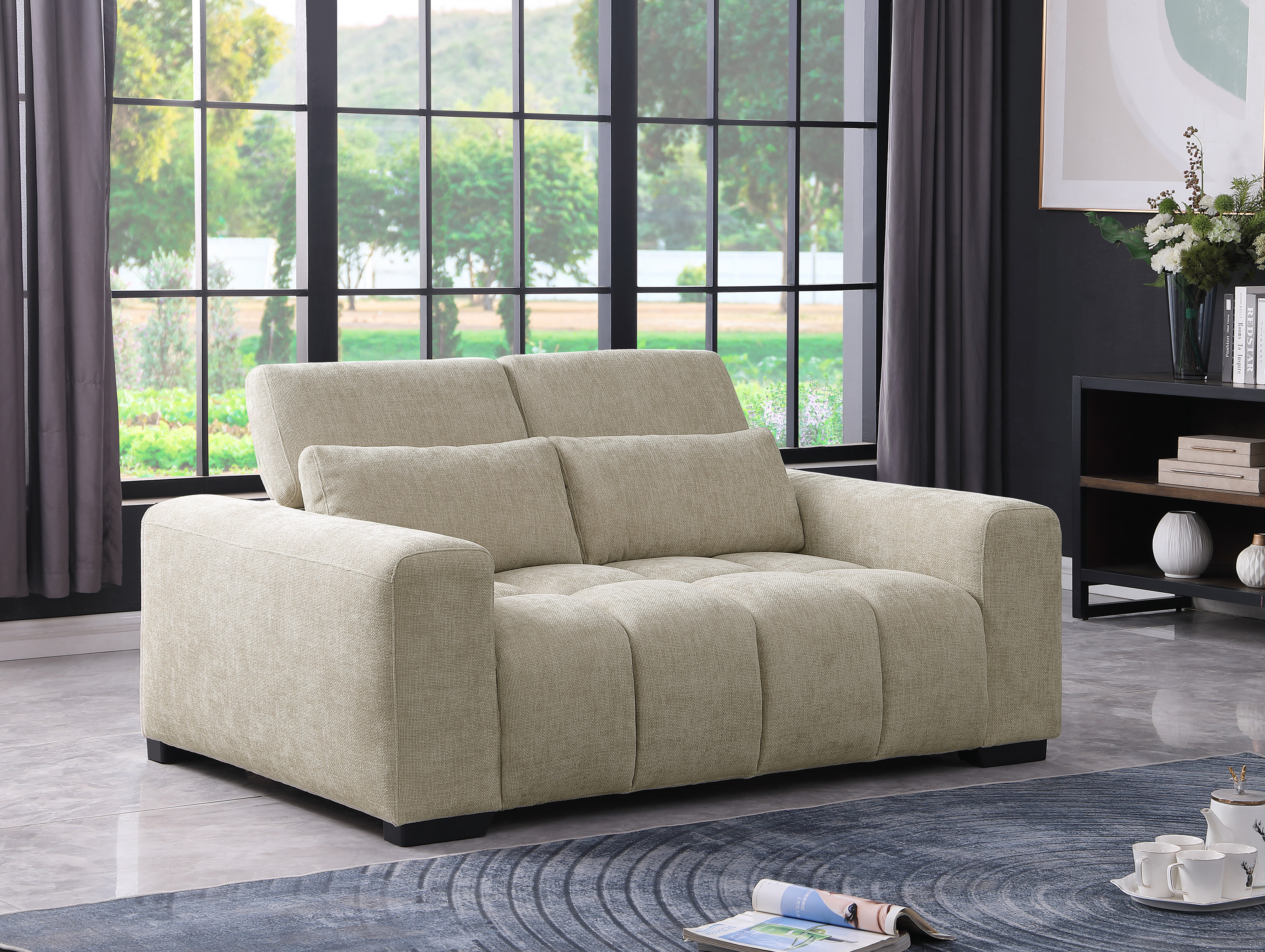 Latitude Run® Buchheit 2 Seater Loveseat In Chenille Fabric | Wayfair