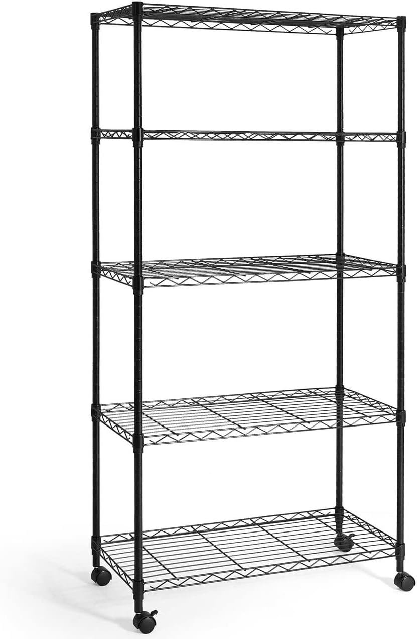 CAPHAUS 3/4/5-Tier Adjustable Height Wire Shelving Unit, Wire Rack, 5 ...