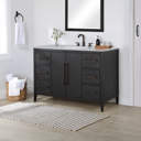 Highbury Furnishings Alsup 48" Single Bathroom Vanity with Marble Top ...