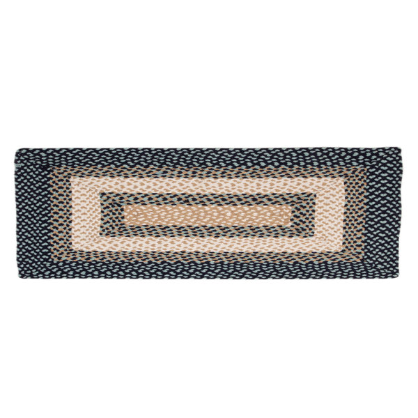 Dakota Fields Waterbury Farmhouse Handmade Braided Blue Area Rug ...