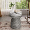Wrought Studio™ Patio Round Concrete Side Table | Wayfair