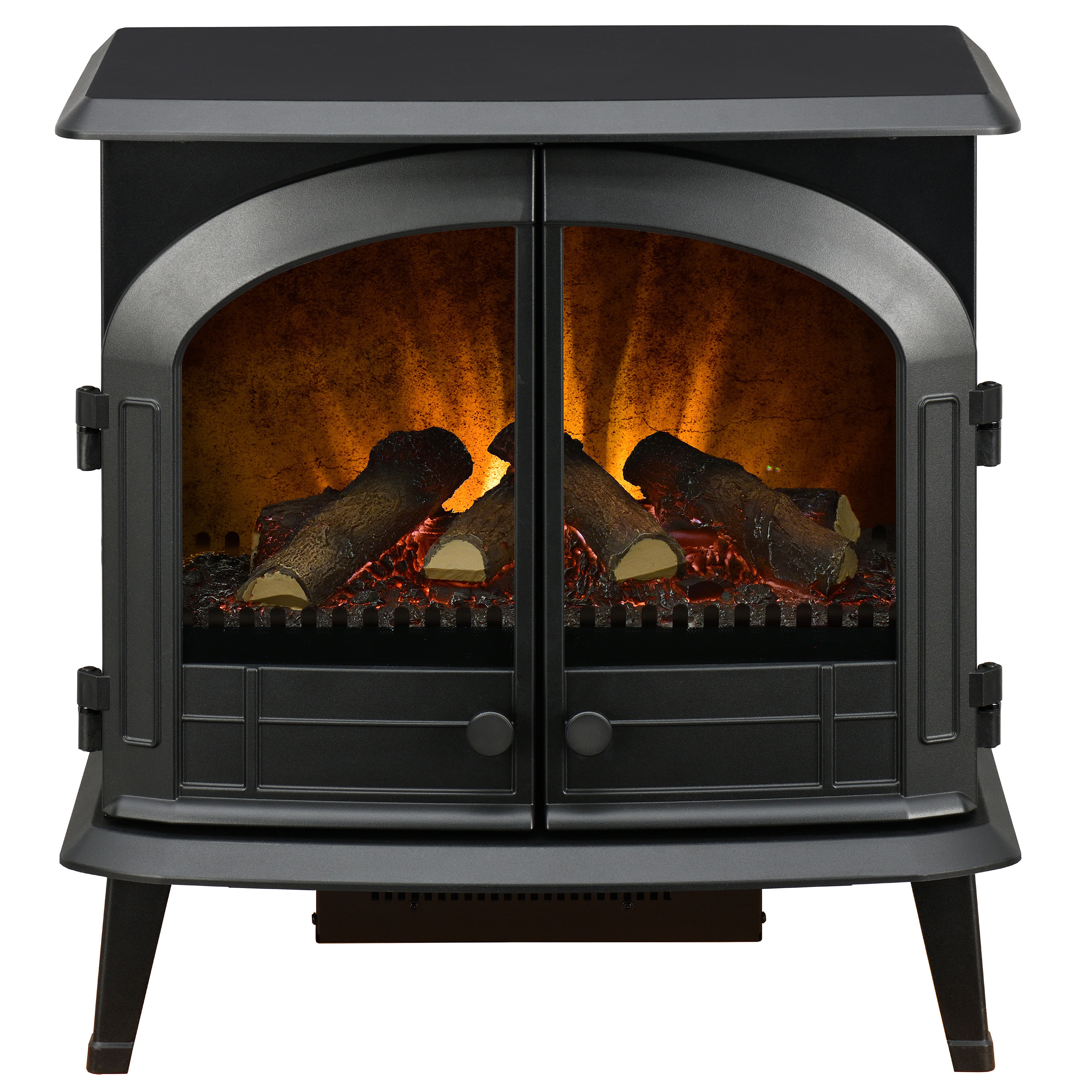 Dimplex Emberley Electric Stove, Black 3-sided Electric Fireplace With ...