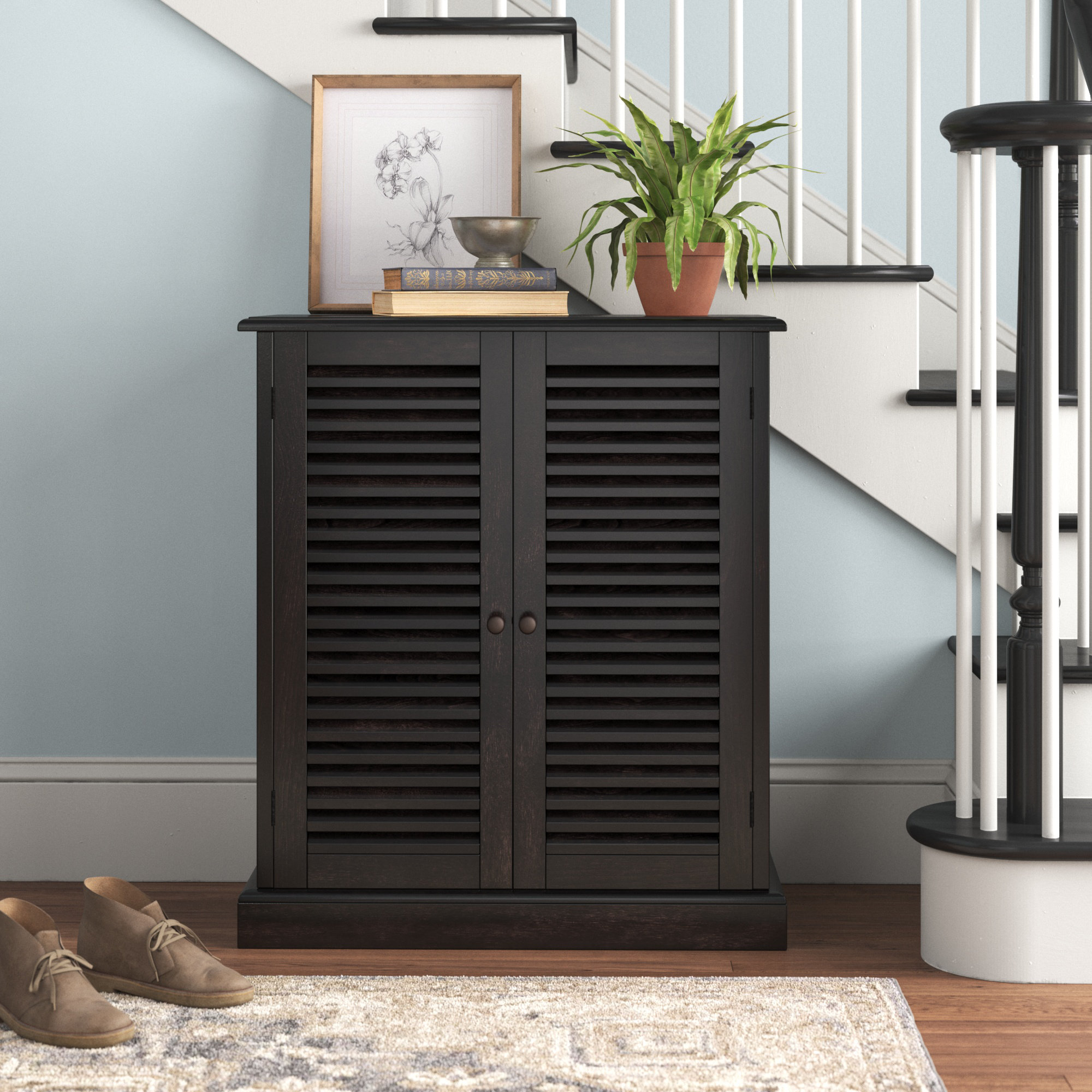 Three Posts™ Polton 15 Pair Shoe Storage Cabinet & Reviews - Wayfair Canada