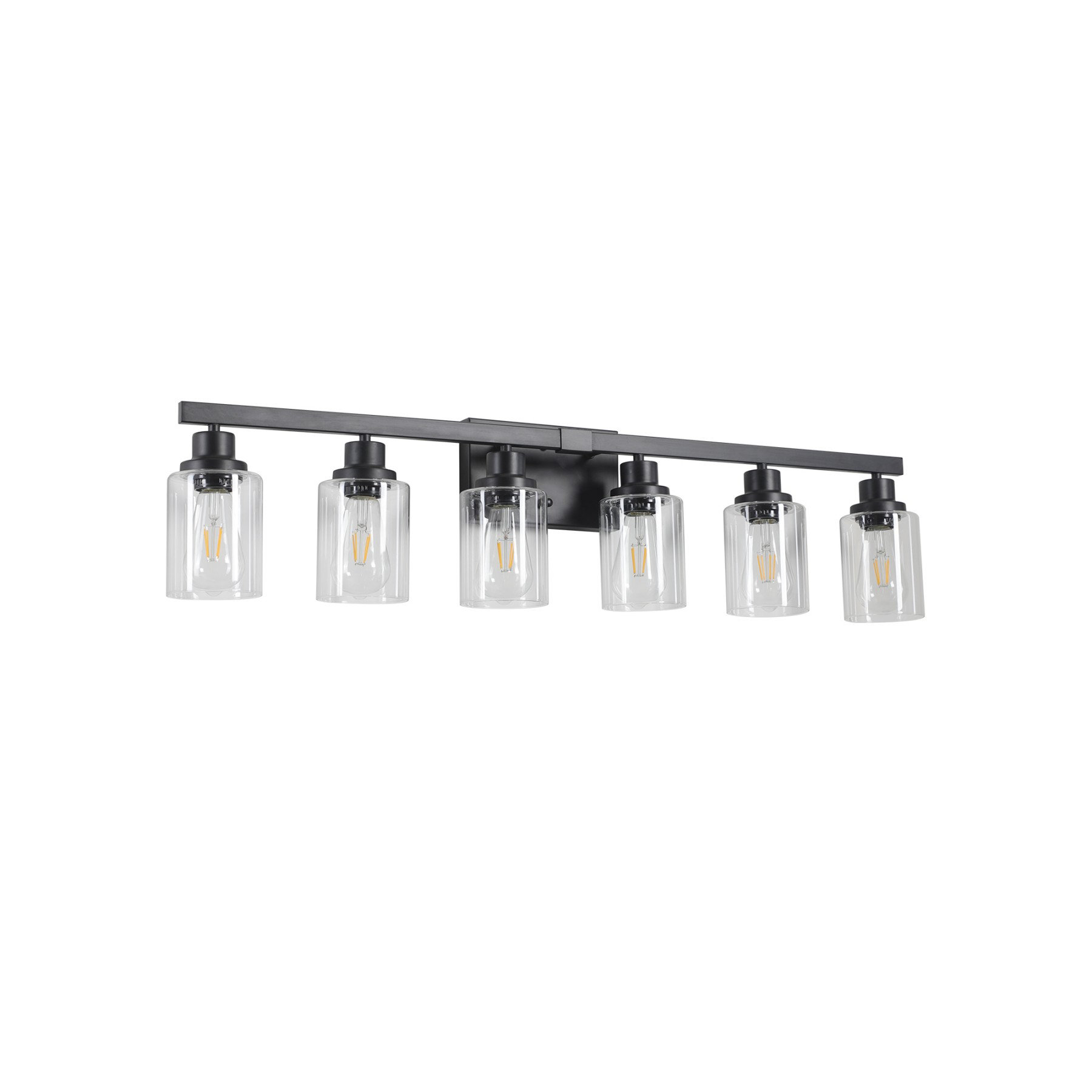 Latitude Run® Modern 6-Light Bathroom Vanity Light Fixture - Clear ...
