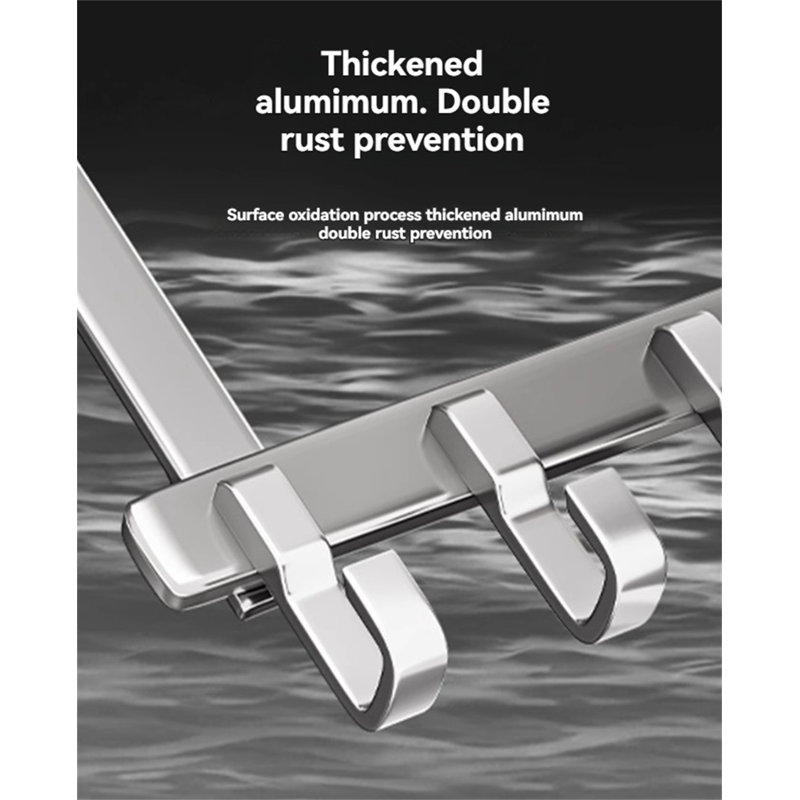 Rebrilliant Aluminum Alloy Over-The-Door Hook Rack | Wayfair