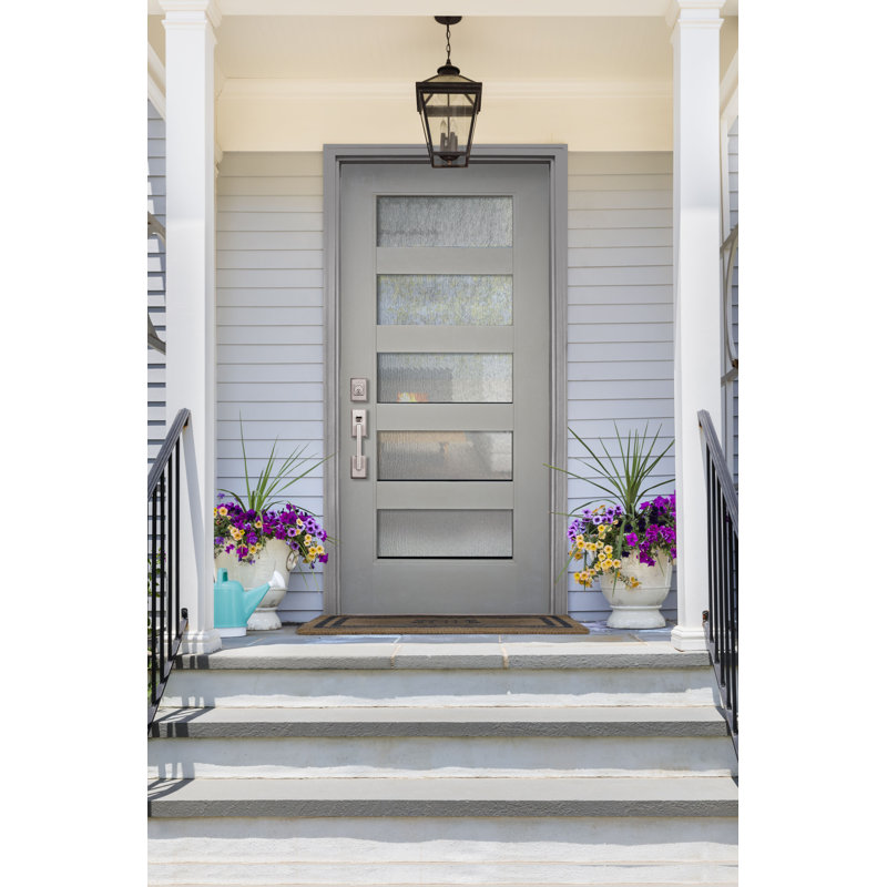 Knockety 35.75'' x 79.25'' Paneled Fiberglass Front Entry Doors | Wayfair