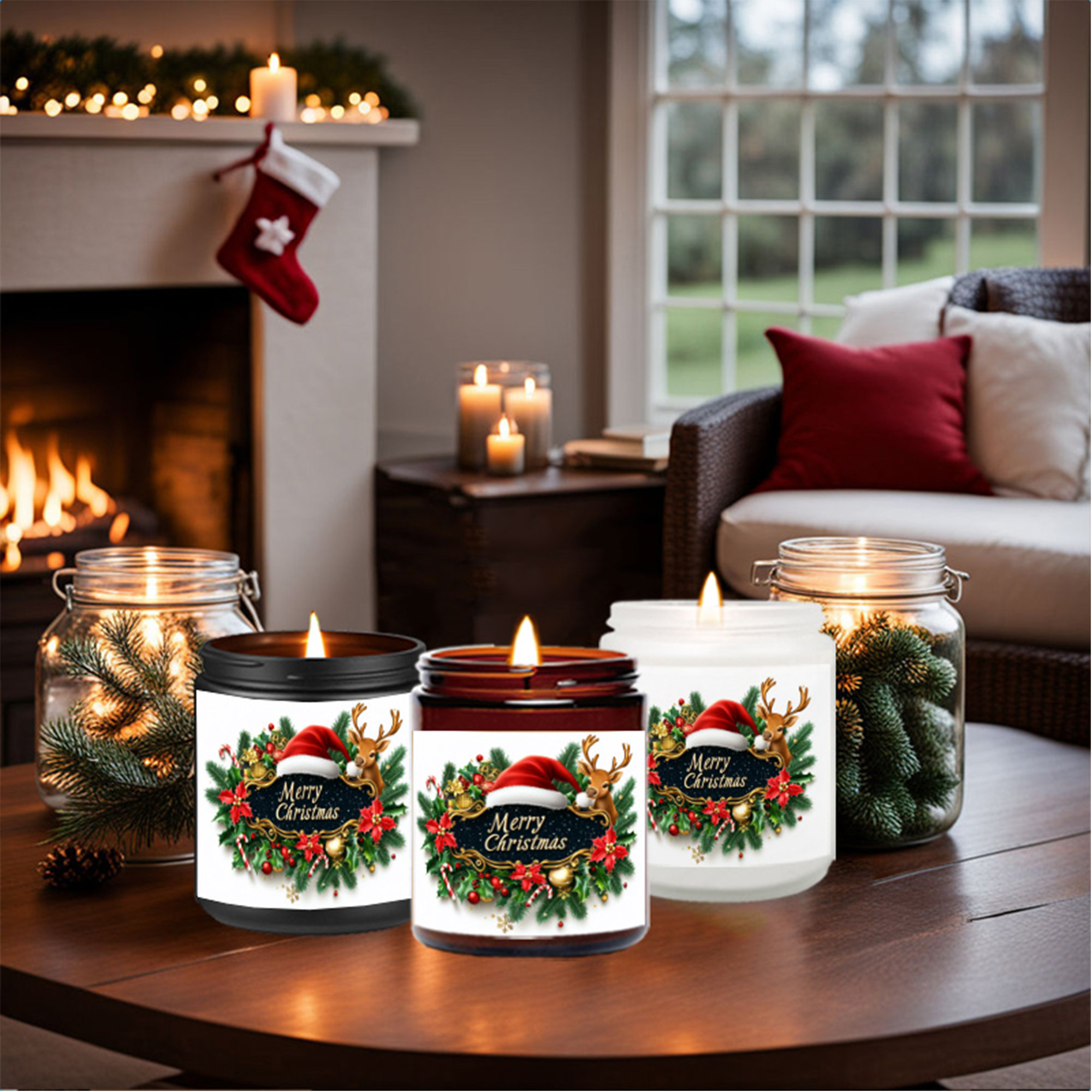 The Holiday Aisle® Lavender Scented Candle Merry Christmas Gift Funny ...