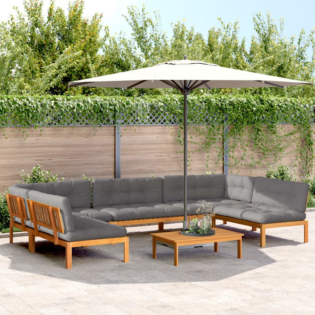 Lark Manor™ 6 Piece Patio Pallet Sofa Set With Cushions Solid Wood ...