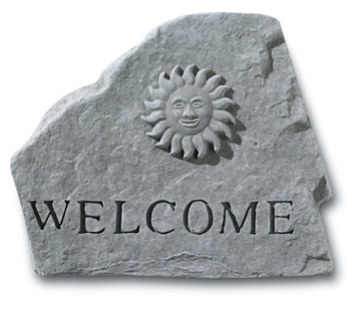 Bungalow Rose Welcome Garden Stone with Sun | Wayfair