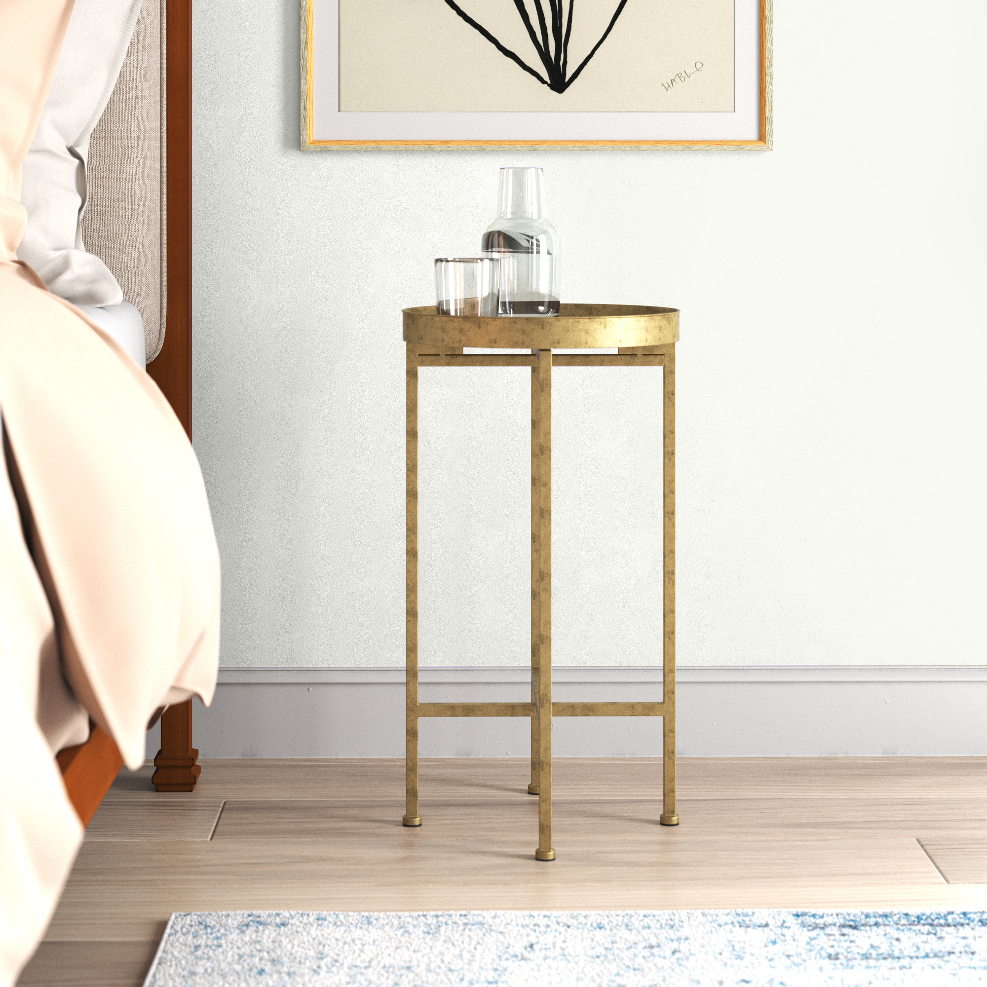 Willa Arlo™ Interiors Ekta Tray Top Cross Legs End Table & Reviews ...