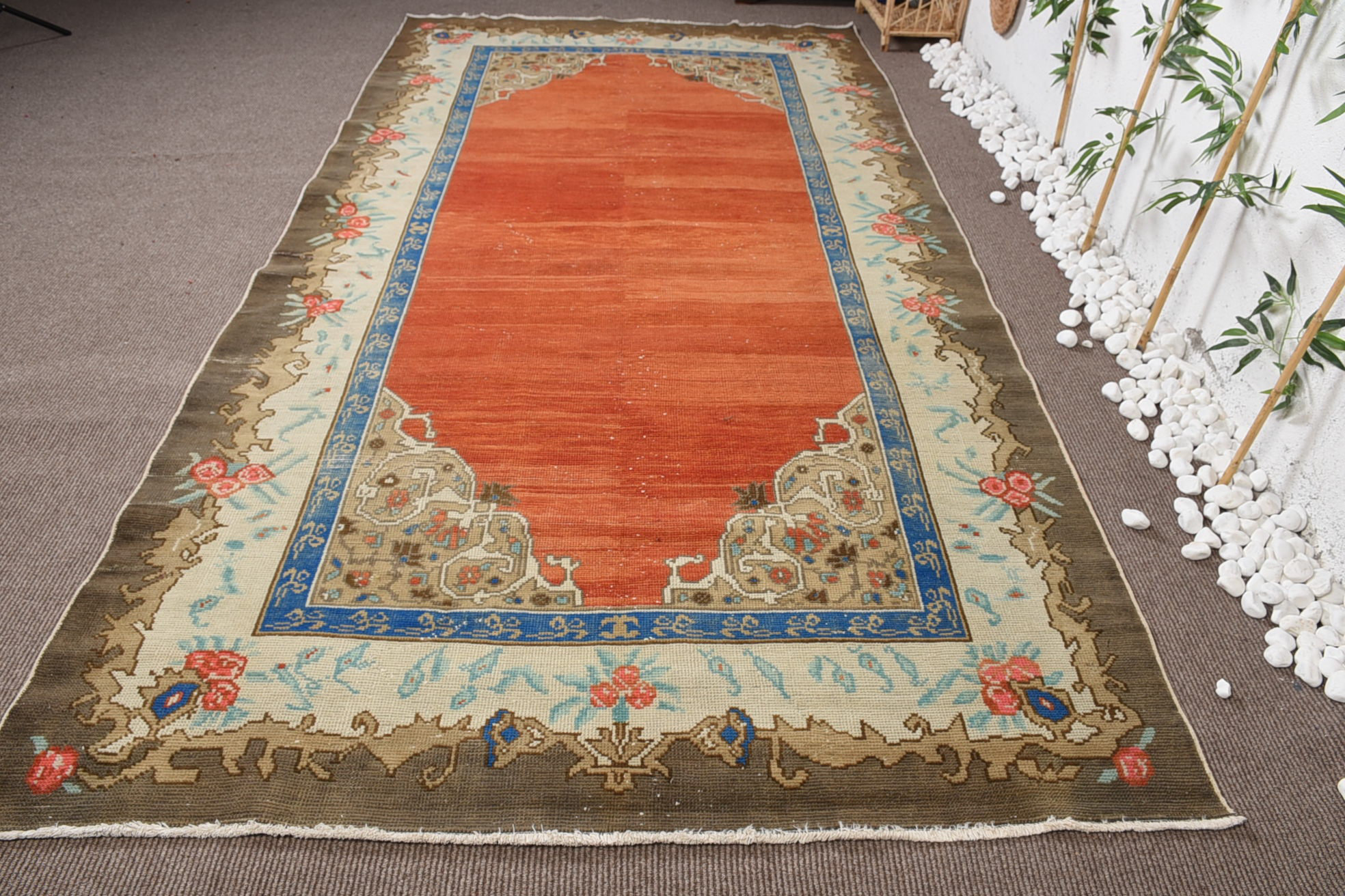 Bloomsbury Market Orange Floor Rug, 5.8x11.2 ft Large Rug, Vintage Rugs ...