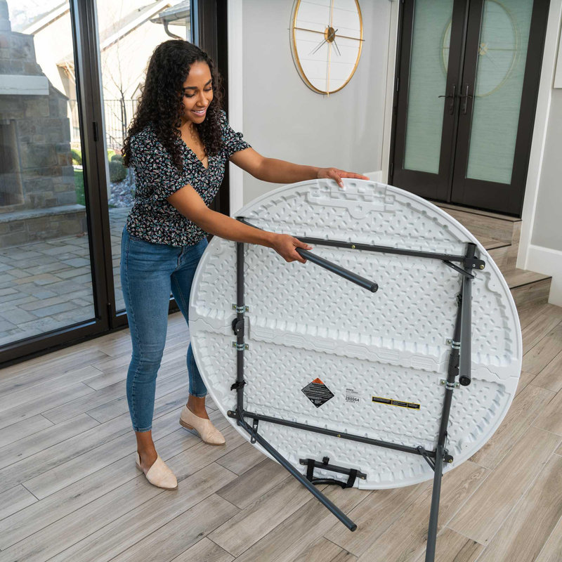 Lifetime 48" Plastic Circular Portable Folding Table & Reviews | Wayfair
