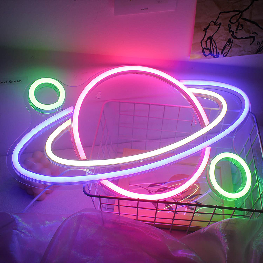 Ebern Designs Planet 10.8" LED Neon Sign | Wayfair