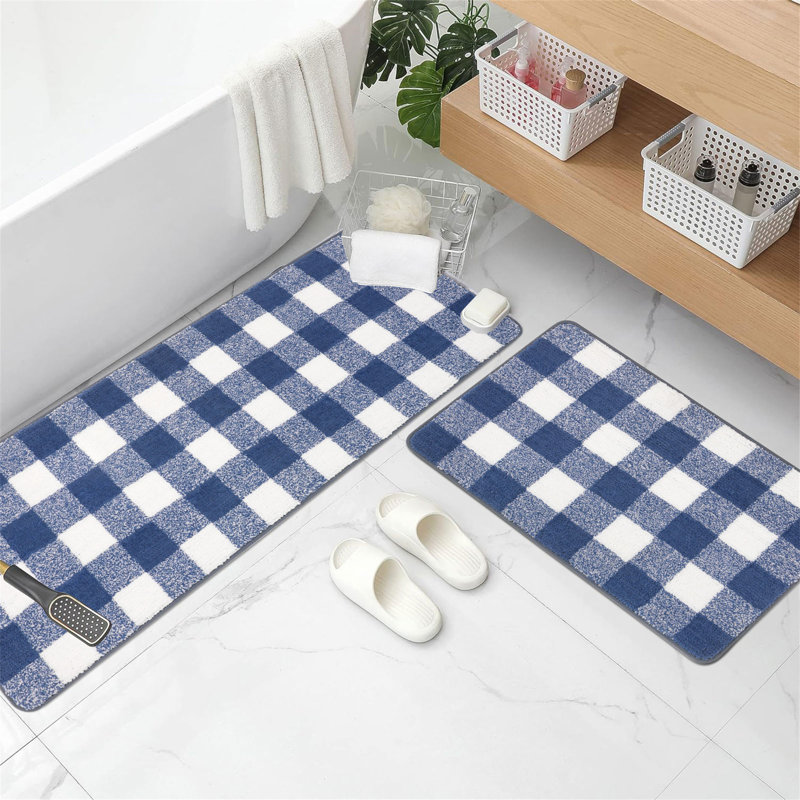 Gracie Oaks Catalayah Non Skid Bath Rug Set 2 Pieces & Reviews | Wayfair