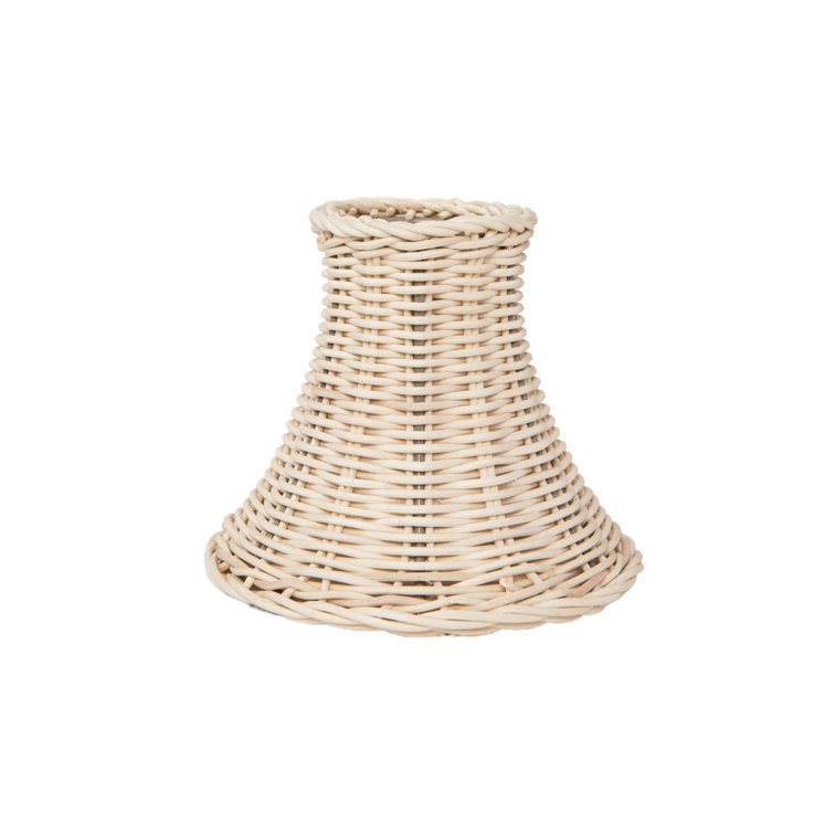 Maison Maison Design 4.25'' H x 5'' W Bamboo Rattan Bell Lamp Shade ...