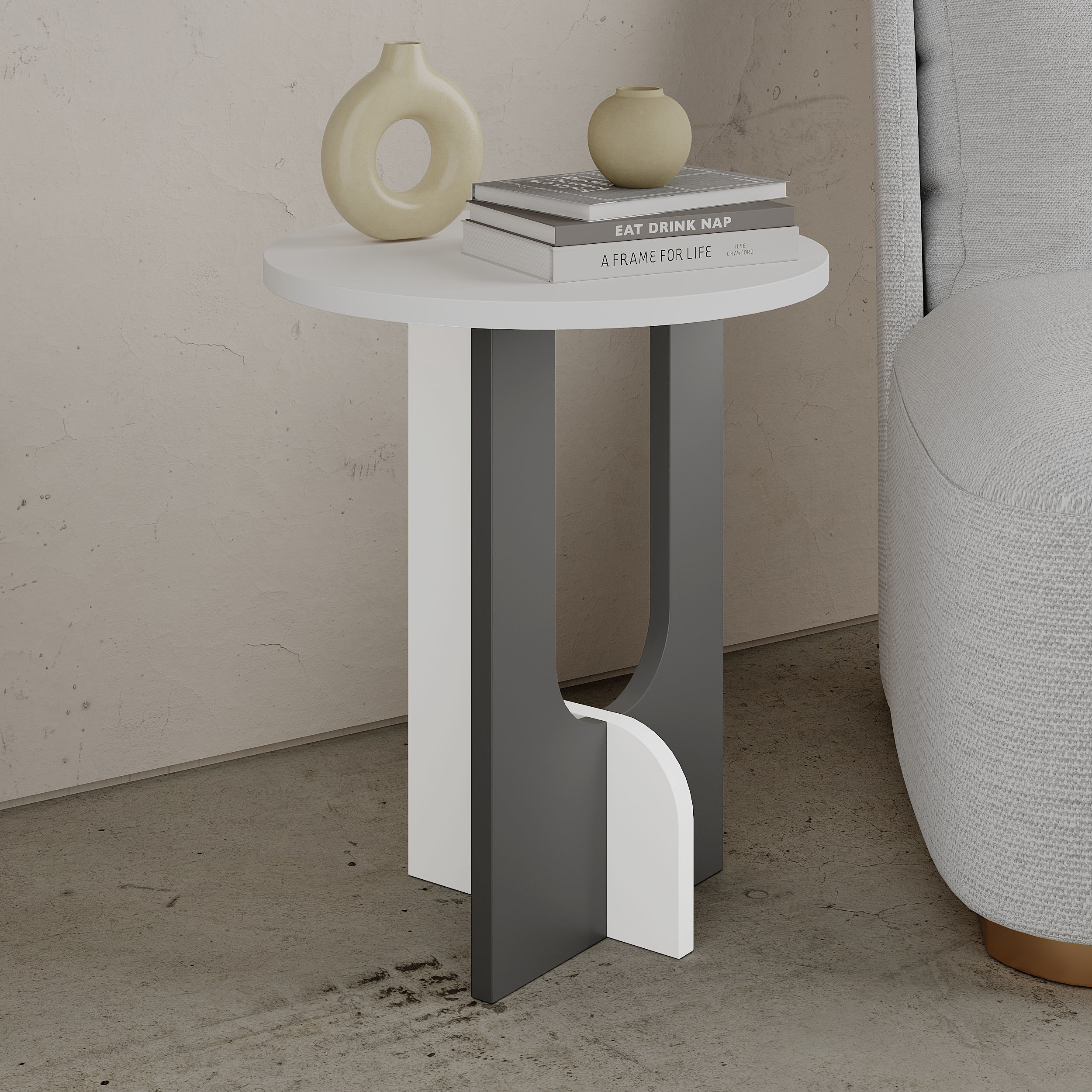 Ebern Designs Doubilet Cross Legs End Table & Reviews | Wayfair