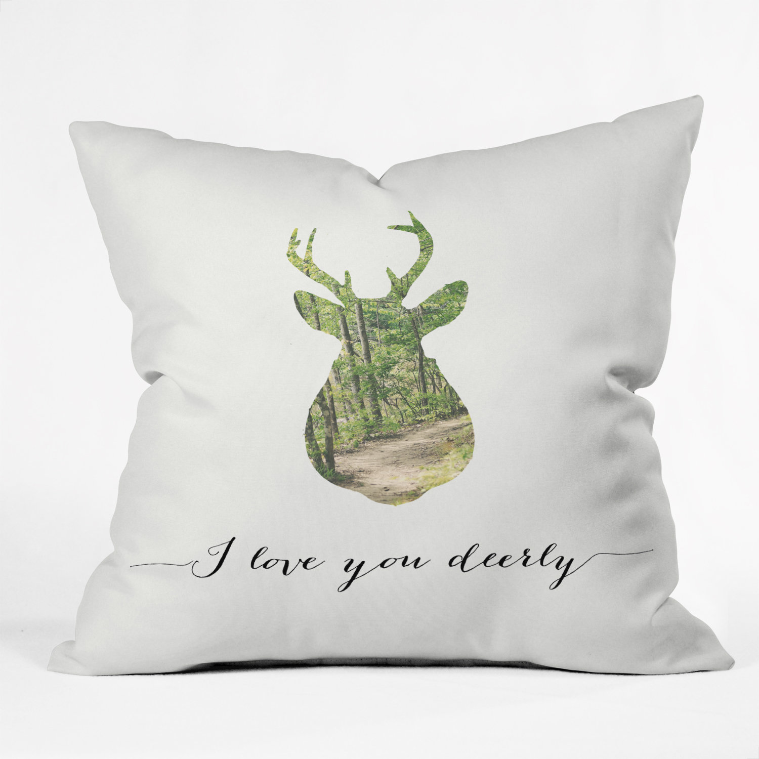 Deny Designs Allyson Johnson I Love You Deerly Throw Pillow | Wayfair