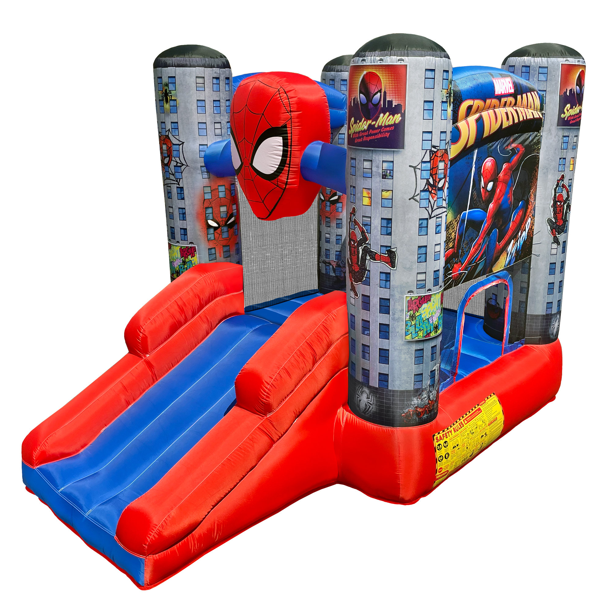 Funormous Marvel Spider-Man Outdoor Bounce House with Slide & Reviews ...