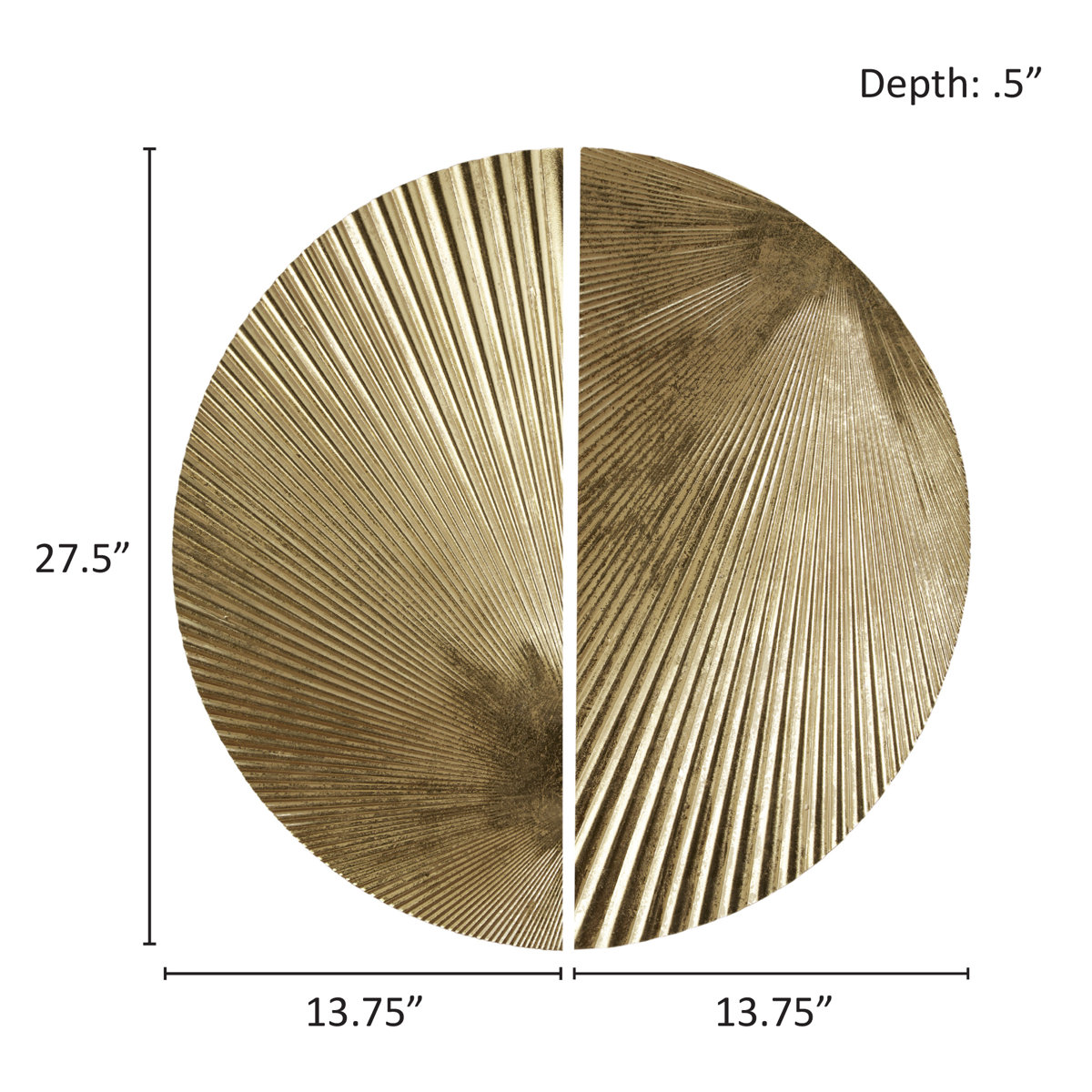 Willa Arlo™ Interiors Radiant Half-Moon Metal Wall Decor Set & Reviews ...