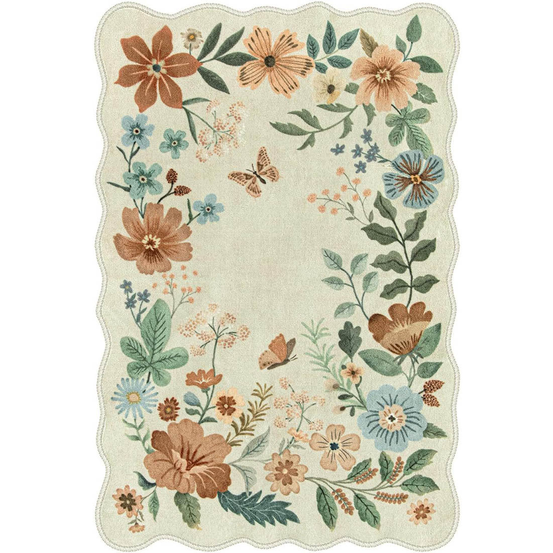 Red Barrel Studio® Floral Rug, 2X3 Kitchen Rugs Non Slip Washable Rug ...